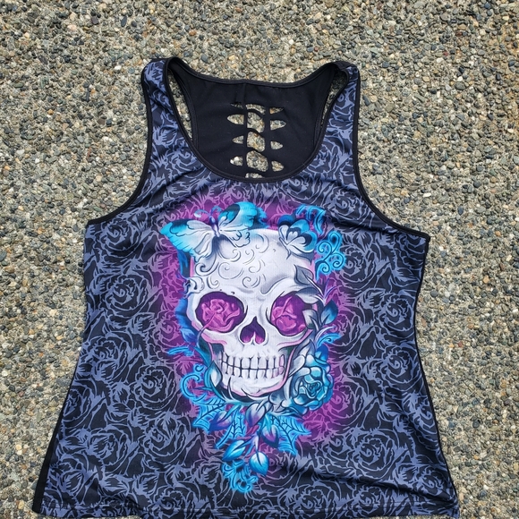 Source Unknown | Tops | Unbranded Skull Tank Read Description | Poshmark